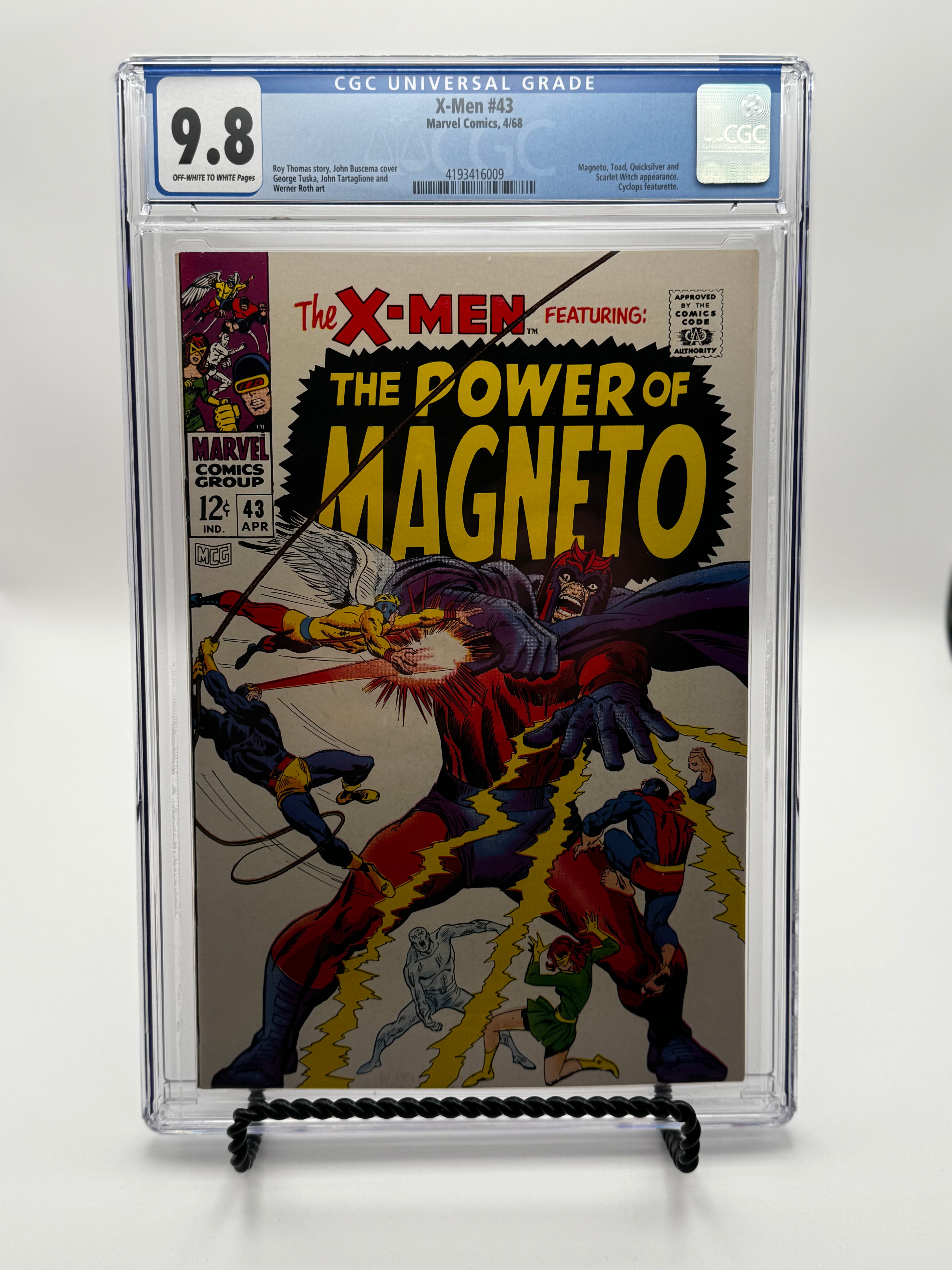 X-Men #43 CGC 9.8 (1968) - Magneto! | Unknown Comics