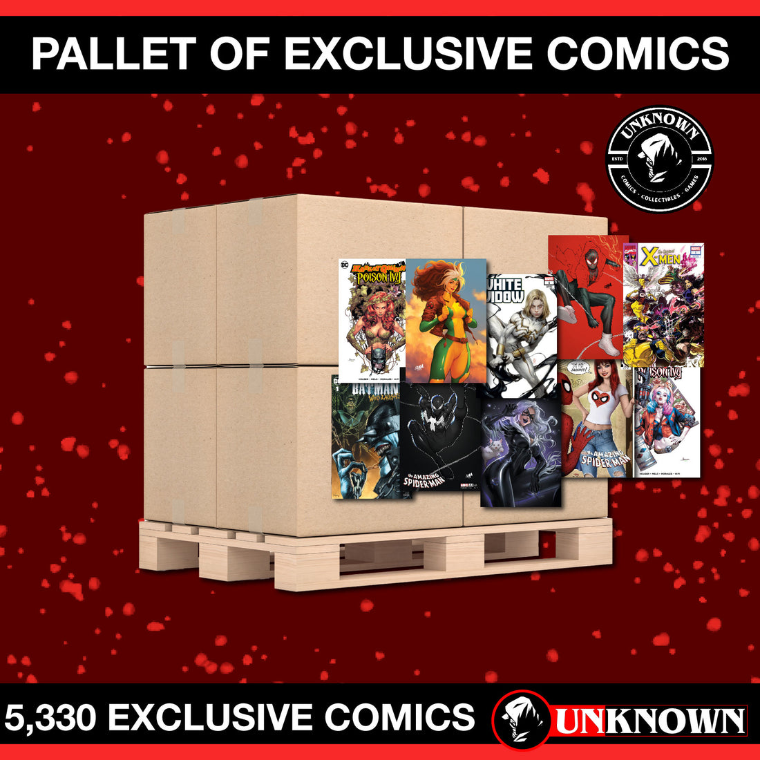 PALLET OF EXCLUSIVE COMIC BOOKS [5,330 EXCLUSIVE COMICS][F|B|S ...